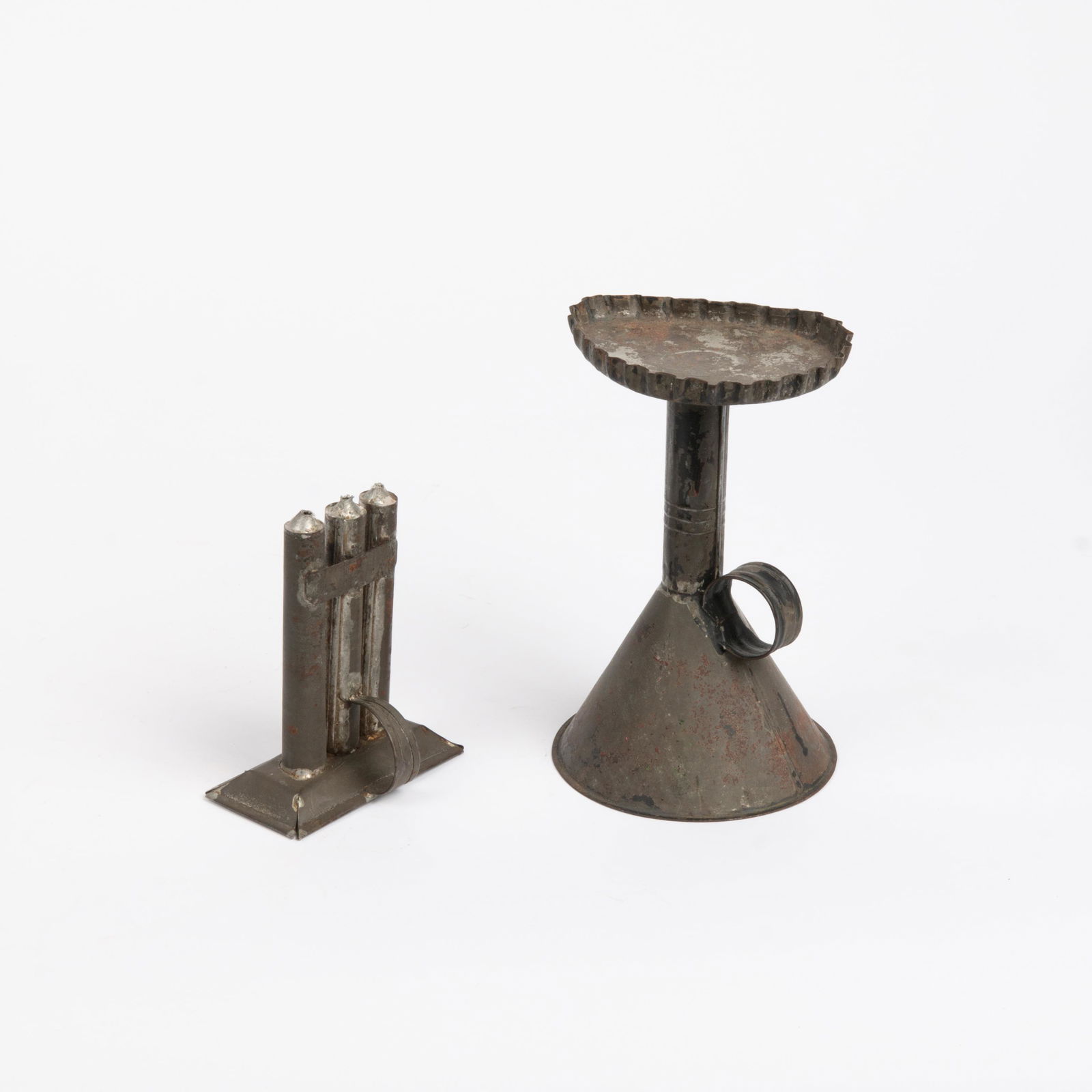 Tin Betty Lamp Stand and Three Tube Candle Mold - Jan 30, 2021 | Circle ...