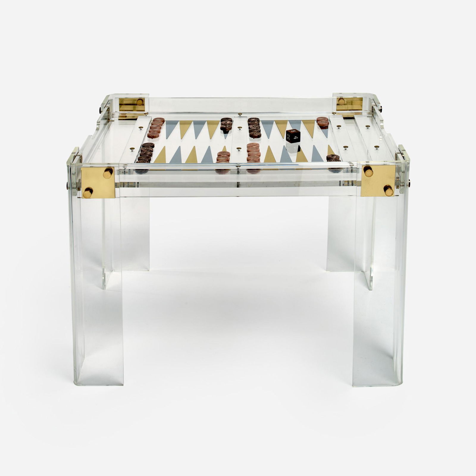Vintage Lucite Backgammon & Marbles