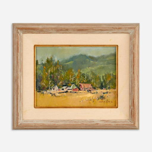 George Pate "mountain Barns" (oil)