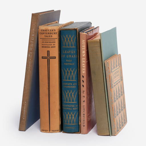 6 Rockwell Kent Books And Portfolio With Signed Litho