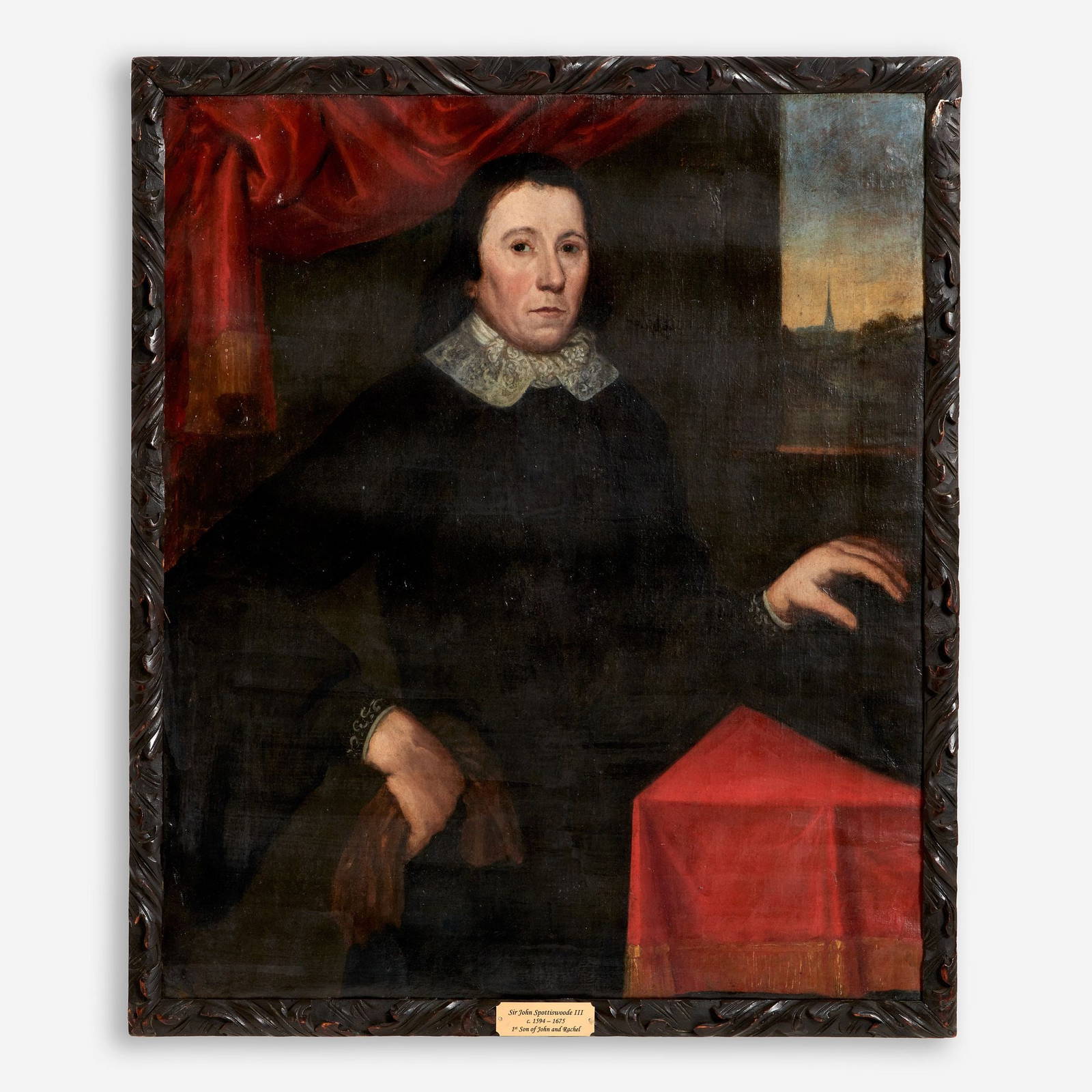 Oil Portrait Of Sir John Spottiswoode Iii (1594-1675) Auction