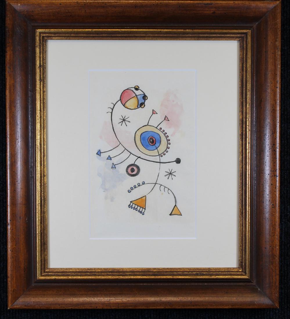 After Alexander Calder, Abstract Watercolor