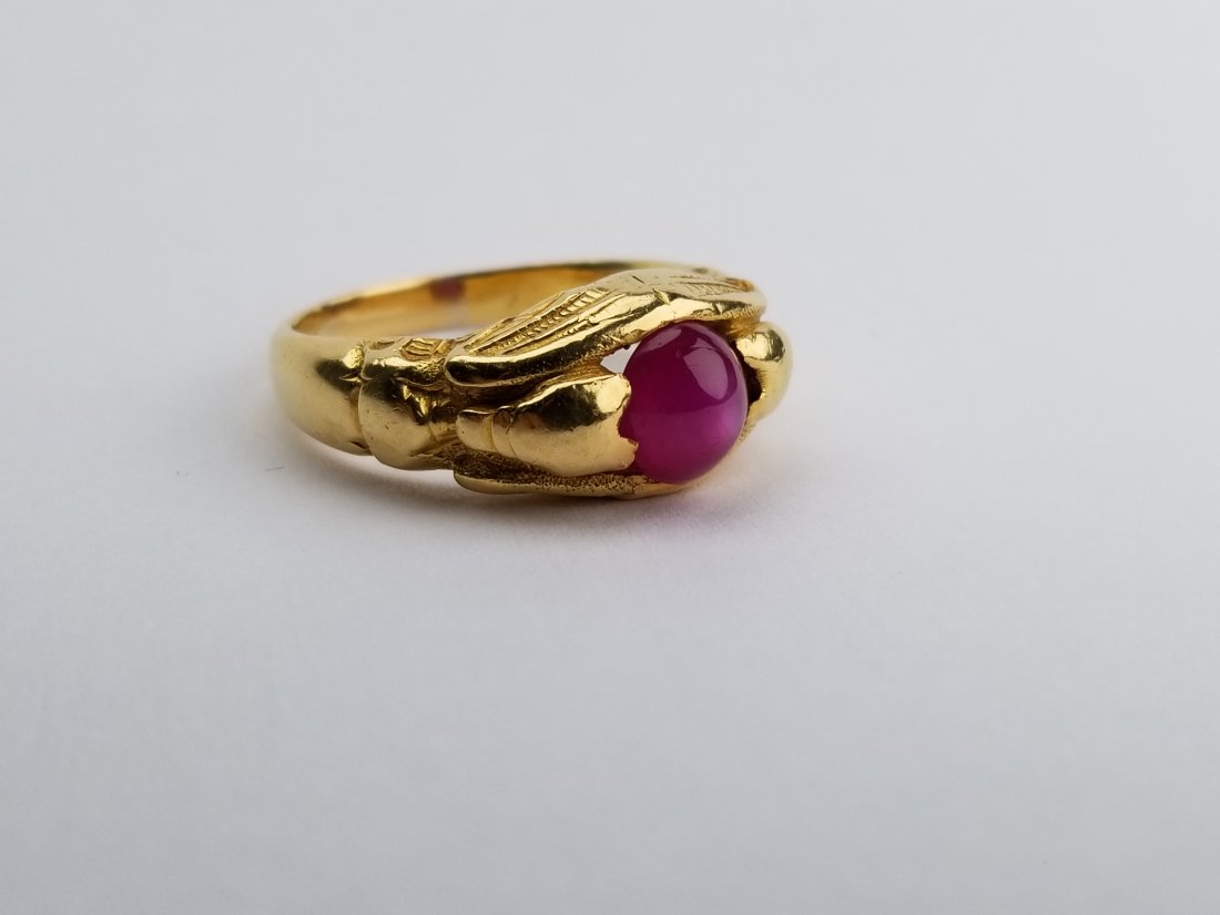 Antique 18K Gold Star Ruby Mens Ring - Jul 28, 2019 | Helmuth Stone ...