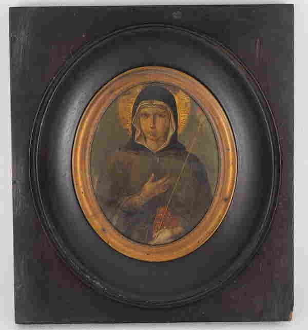 Italian Miniature Portrait of a Saint (#0083) on Jun 12, 2022 | Helmuth ...