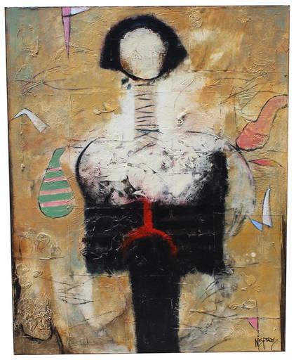 Michael Nisperos (b 1953) Monumental Oil On Canvas