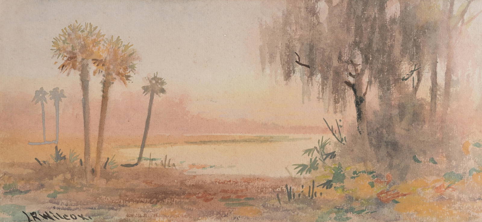 J. Ralph Wilcox (1866 - 1915) Florida Watercolor Auction