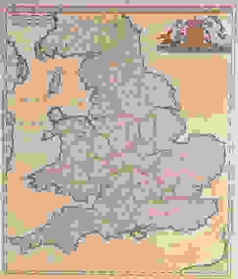 Antique Map Of England - 1670 Auction