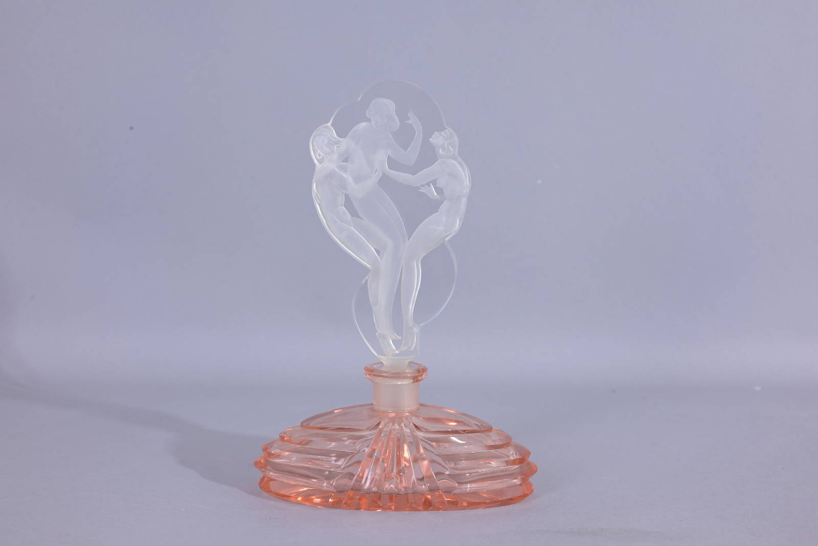 Czech Crystal 3 Graces Deco Perfume Bottle 1930s Auction