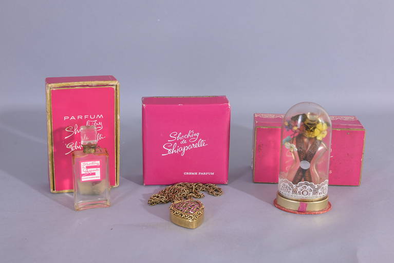 (3) Schiaparelli 'shocking' Perfume Bottles