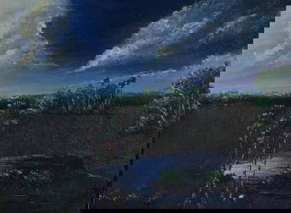 Charles "chico" Wheeler Fl Highwaymen Snow Scene