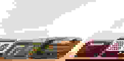 (4) Mid Century Modern Radios Auction