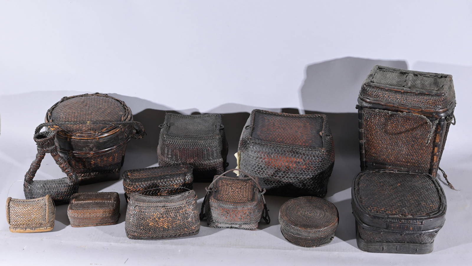 (12) Filipino Tribal Rattan Hand Woven Articles Auction