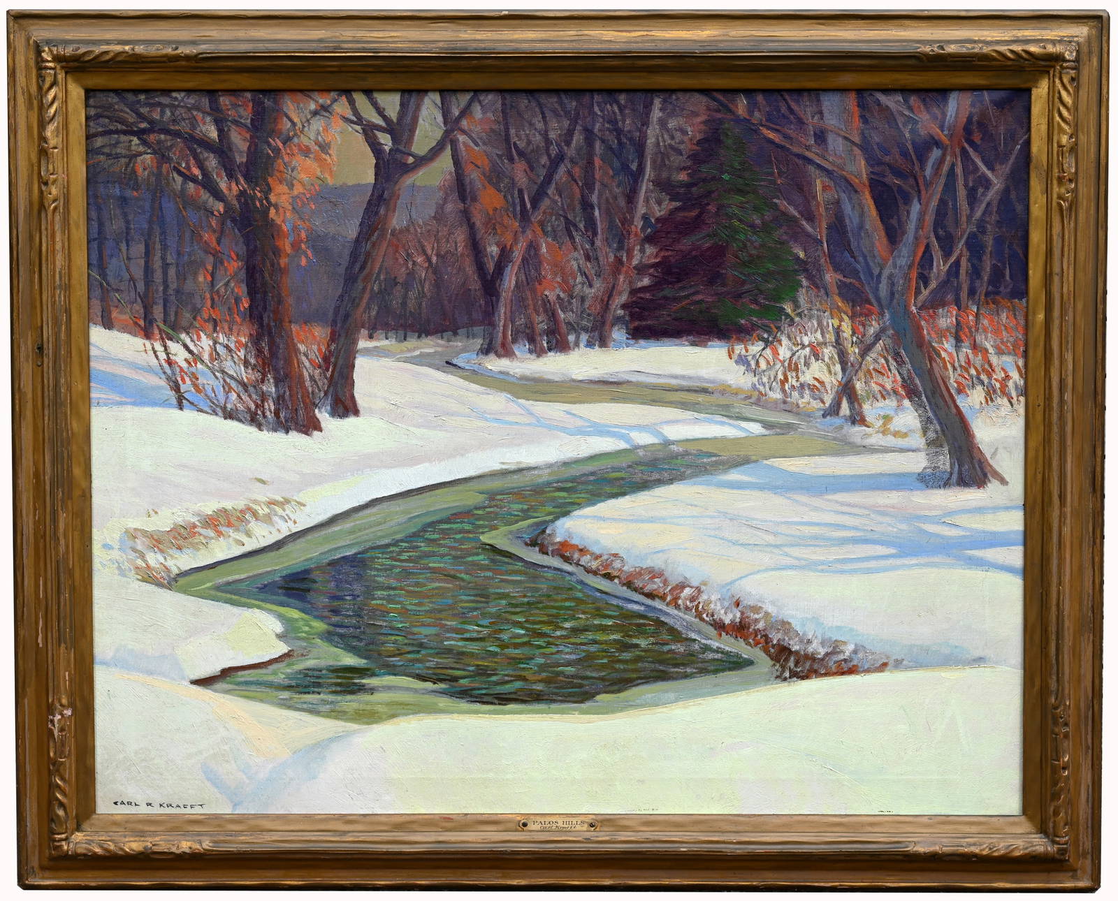 Carl Rudolph Krafft (1884-1938) "late Winter Sun" Auction