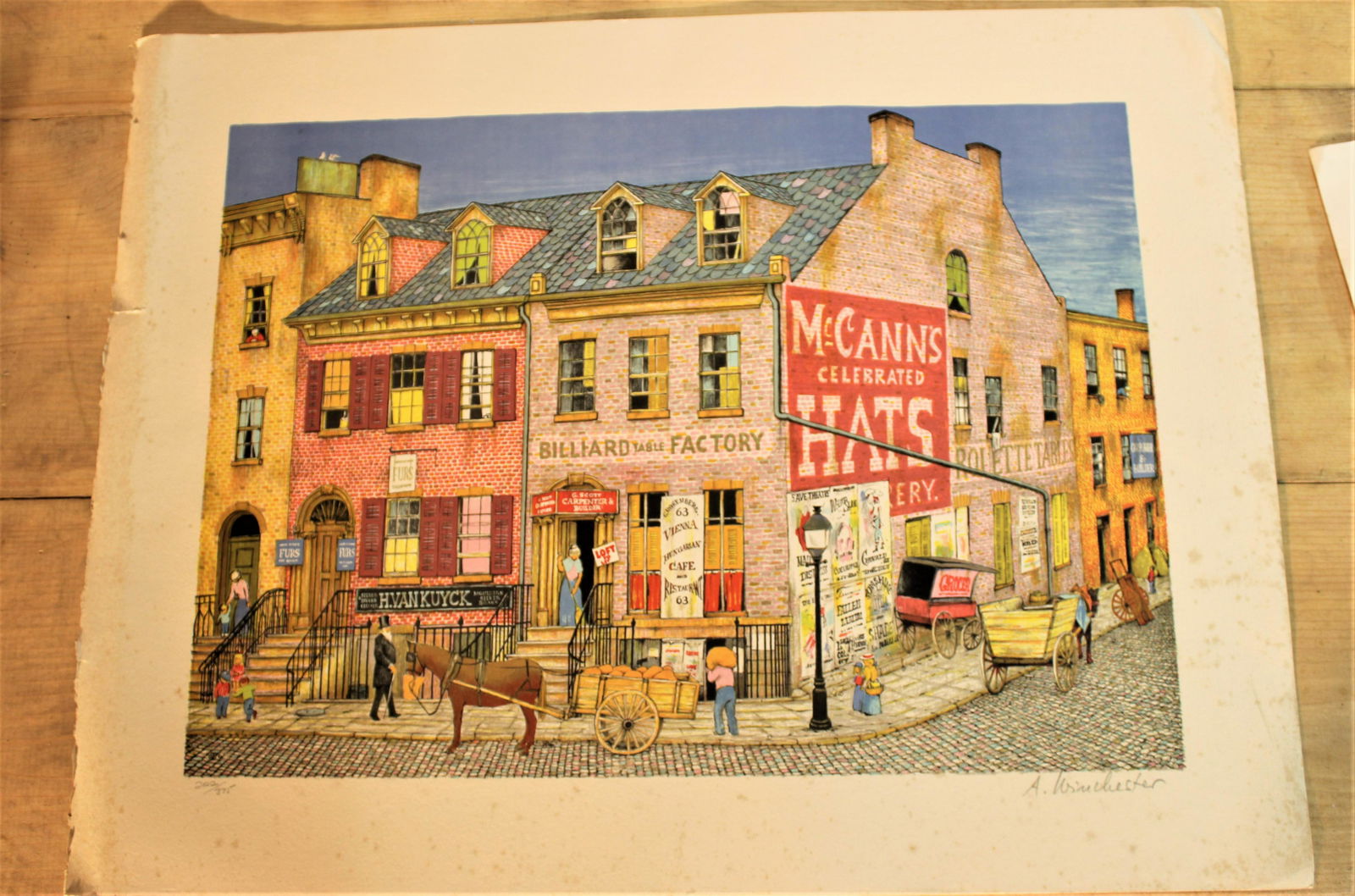 Andrew Winchester Lithograph Mccann's Celebrated Hats