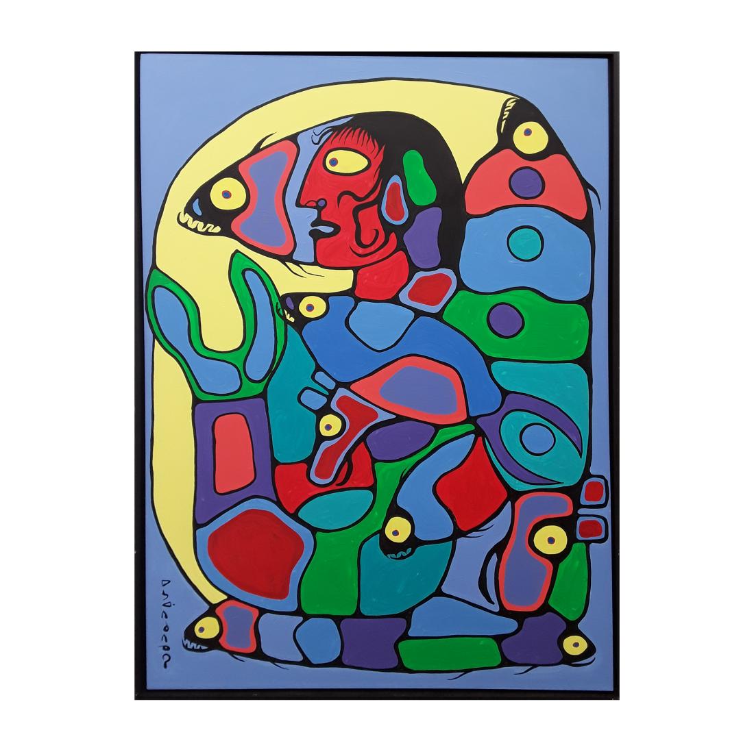 Norval Morrisseau's "Fish Demigod Merman" Original