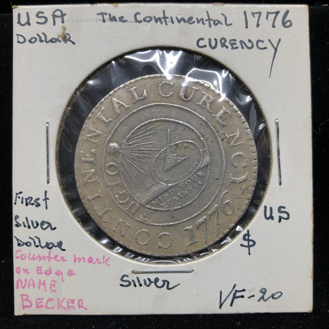 USA Colonial Currency - 1776 Silver - Jun 29, 2019 | Oakwood Auctions ...