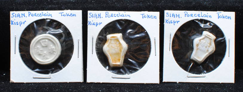 10 Oriental Porcelain Gambling Tokens