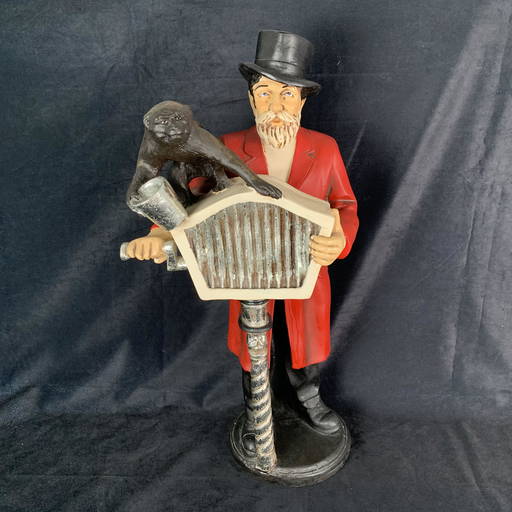 Organ Grinder And Monkey Vintage Statue