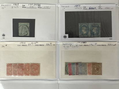 British Commonwealth 1875 1904 #1/#25 Victoria British Colonies Stamps