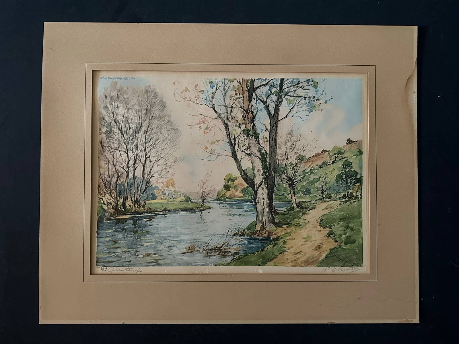 Paul Emile Lecomte Signed Original Colour Etching Auction