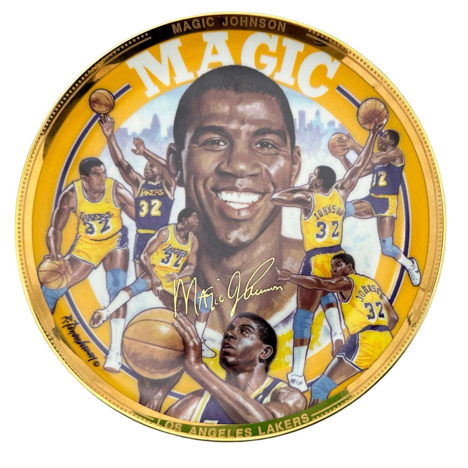 Robert Tanenbaum's "magic Johnson" Limited Edition Collector Plate Auction