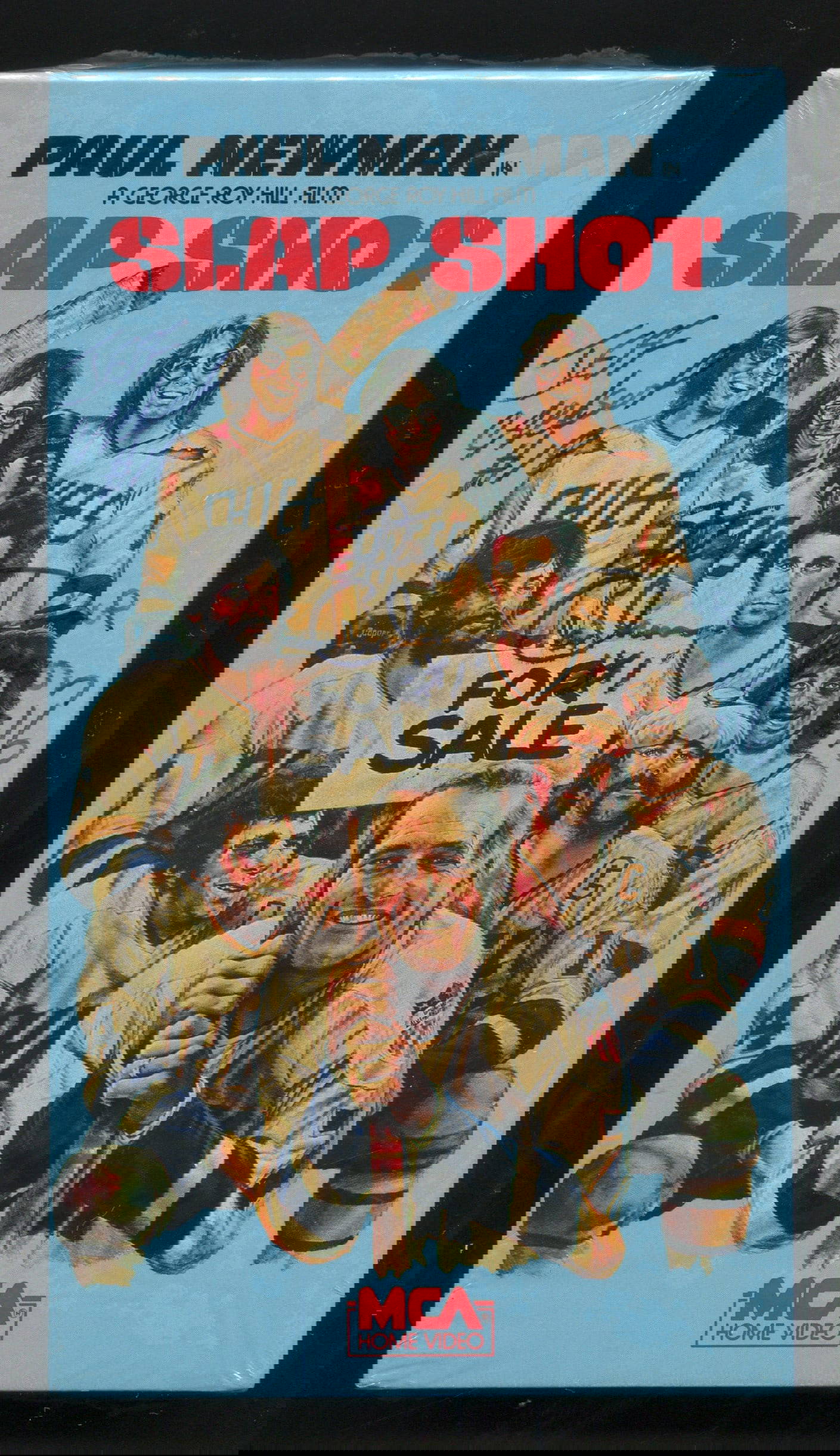 Paul Newman's "slap Shot" Autographed Vhs Tape Factory Sealed Auction