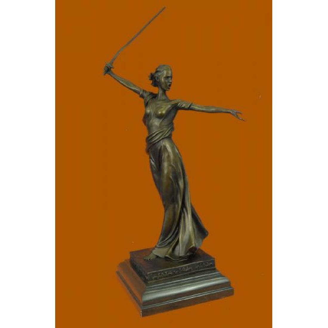 Greek Mythology Athena Female Warrior with Sword Bronze
