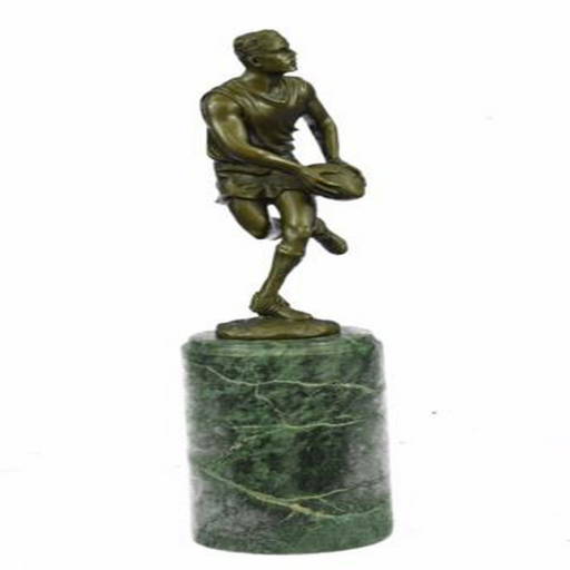 Rugby Player Trophy Bronze Statue