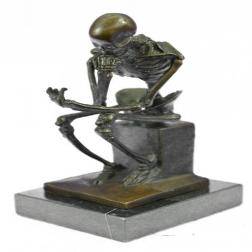 Thinker Skeleton Bronze Sculpture (#4694EB) on Jan 01, 2022 | Kamy INC ...