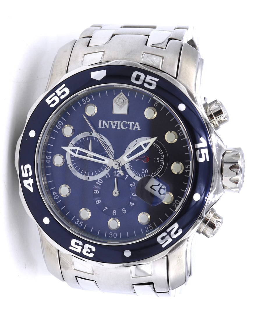 Invicta Pro Diver Chronograph Blue Dial Watch Auction