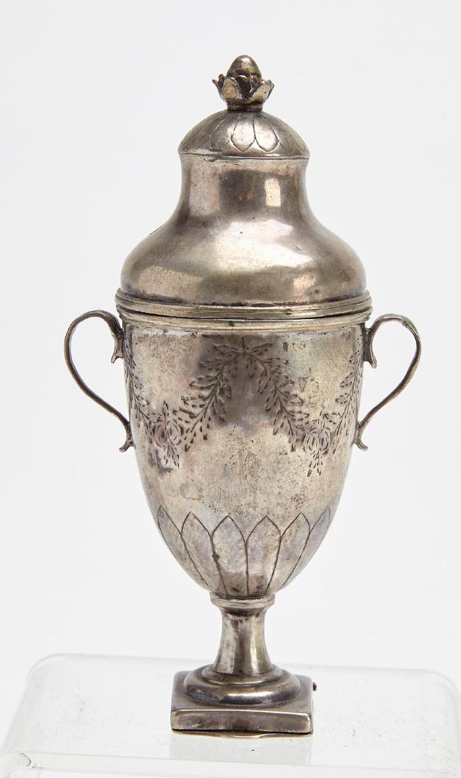 Early Baltimore Silver Snuff Caleb Shields