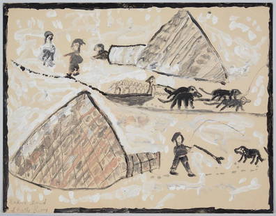 Charlie Kinney Outsider Art "cabin" Paint On Wood