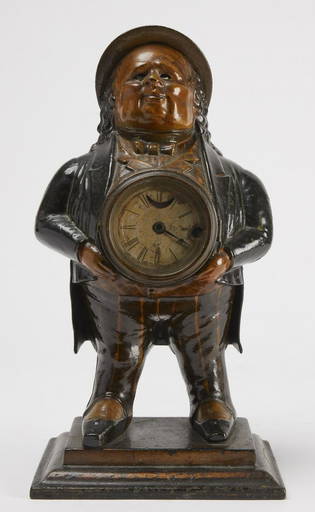 John Bull Blinking Eye Clock Signed T. Kennedy