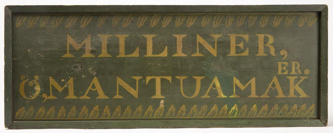 Milliner Trade Sign