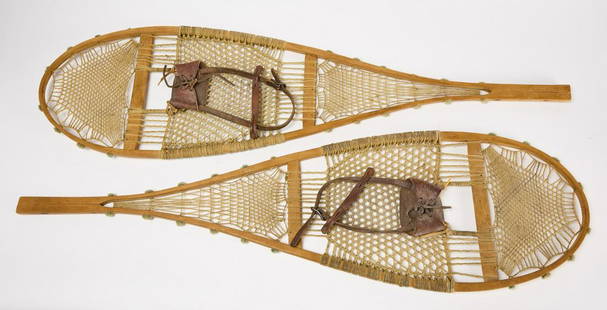 Pair Of Children's Native American Snowshoes.