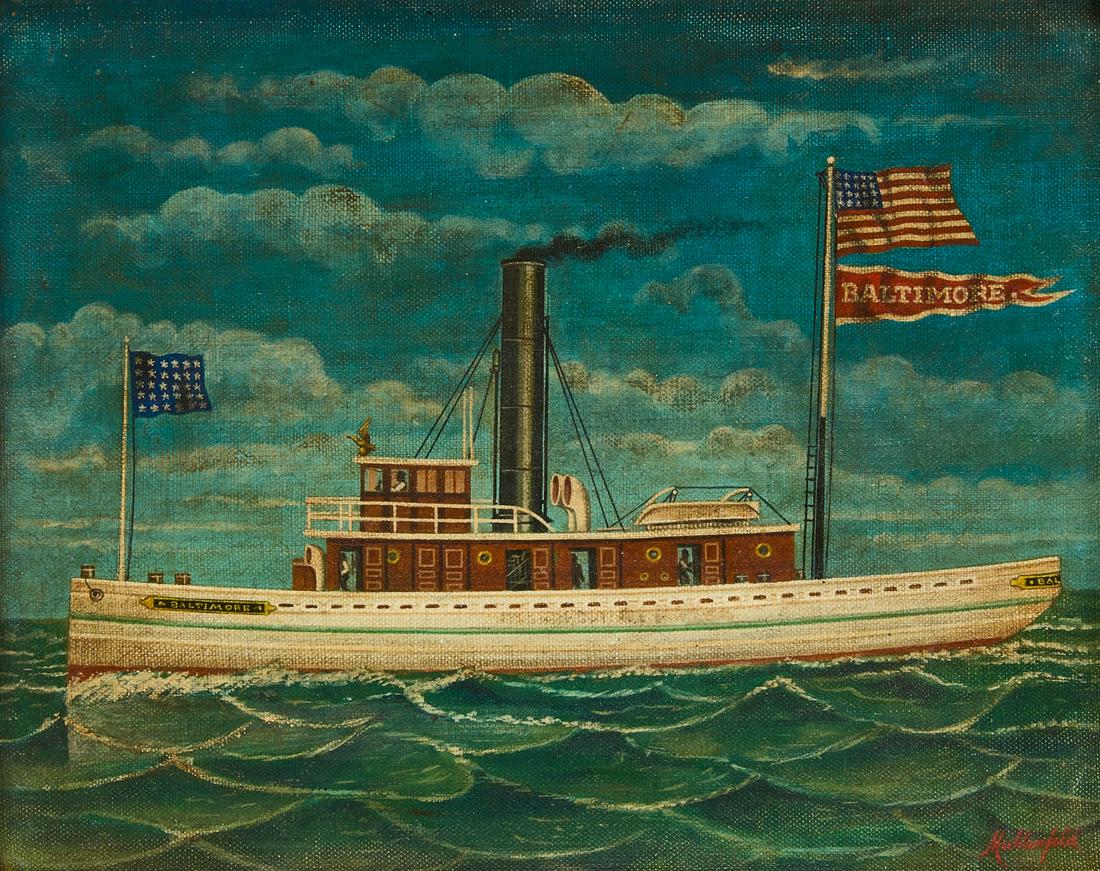 Otto Muhlenfeld Baltimore Tugboat Painting (#0095) on Jan 14, 2023 ...