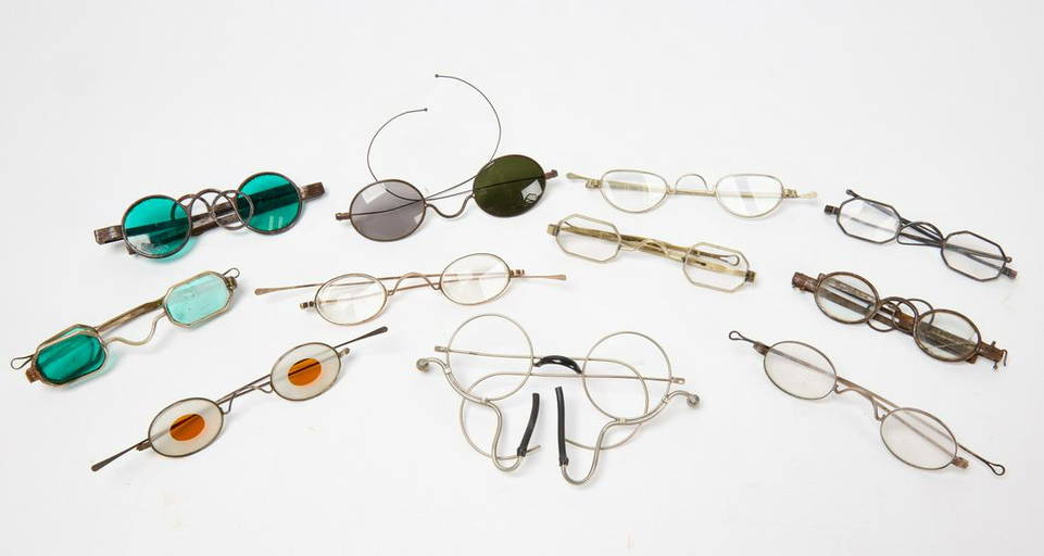 Eleven Pairs Of Antique Eyeglasses