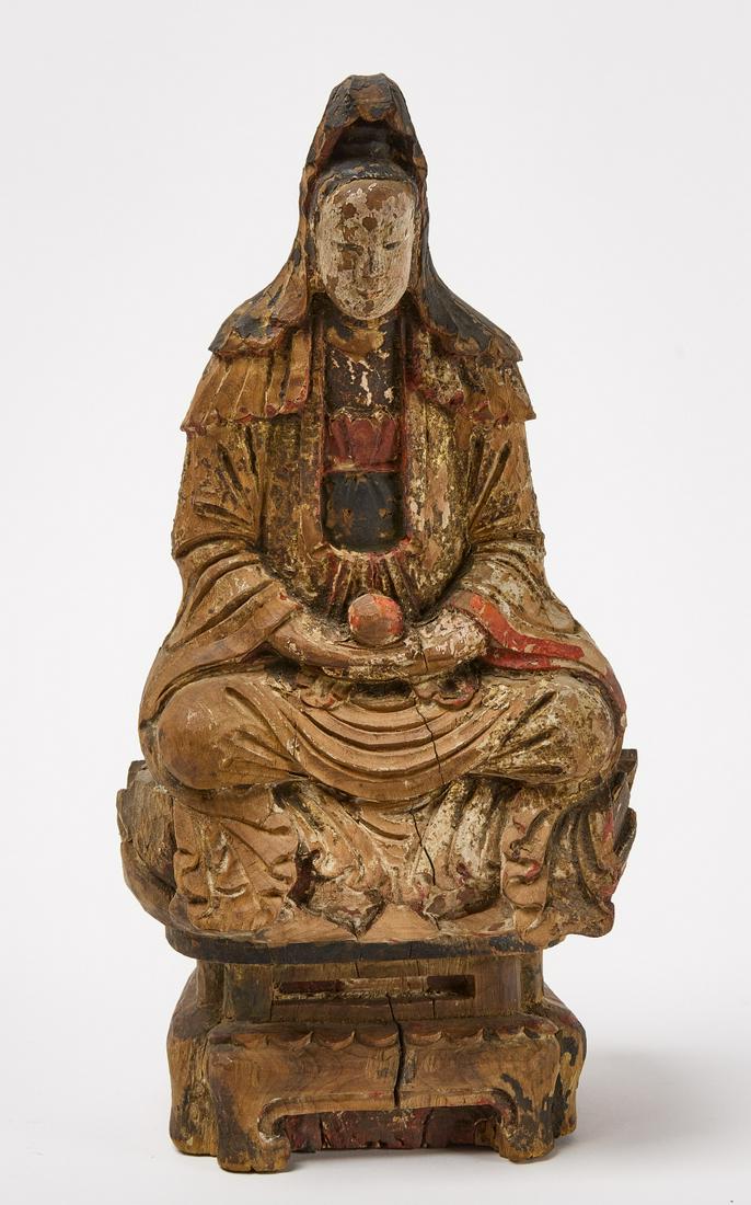Yuan/ming Dynasty Carving Kwan Yin