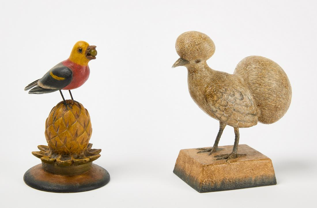 Frank Finney Two Carved Birds