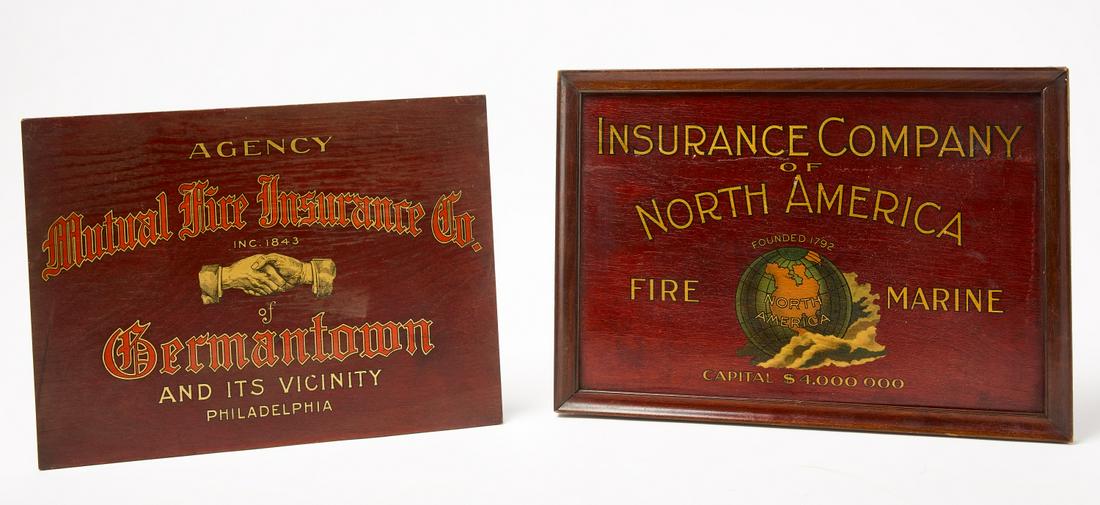 Two Fire Insurance Signs Auction