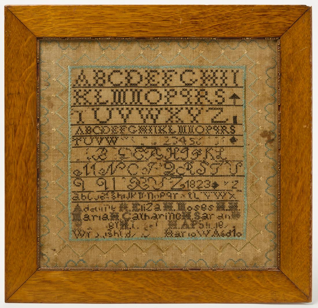 Two Needlepoint Samplers Auction