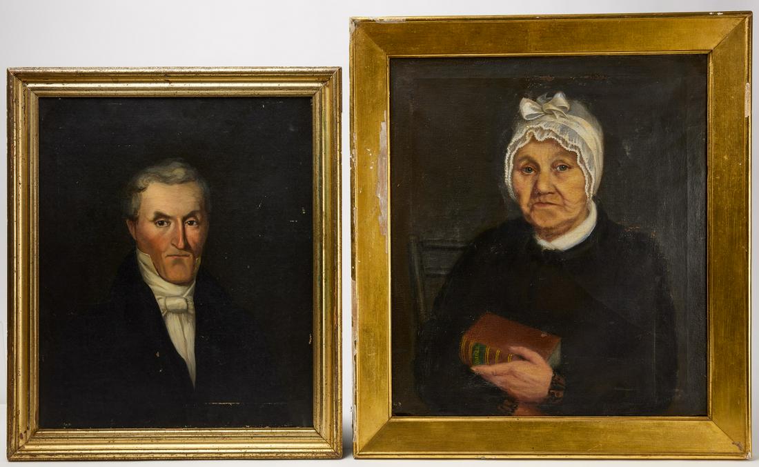 Two Portrait Paintings Auction