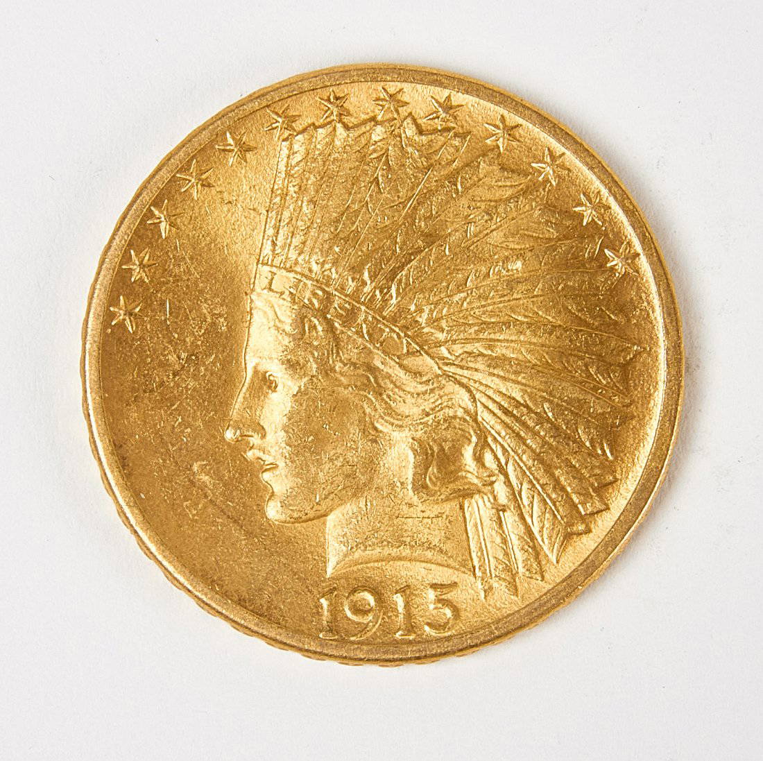 1915 Ten Dollar Gold Liberty Coin, Au, Raw Auction