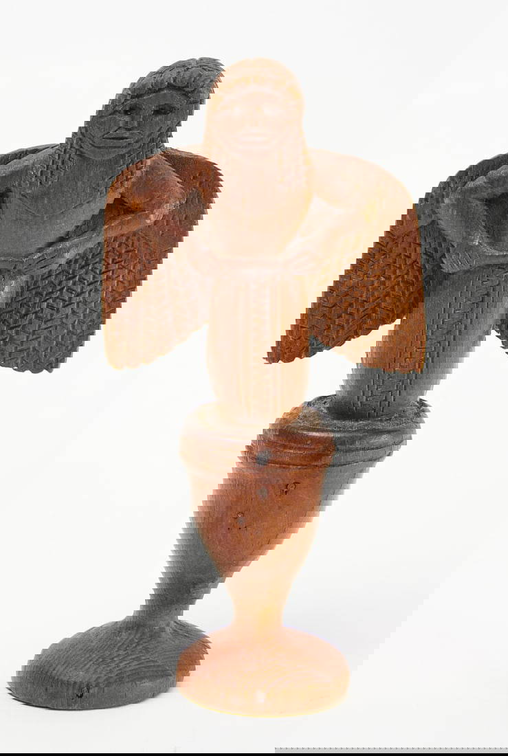 Folk Art Carved Winged Figure Auction