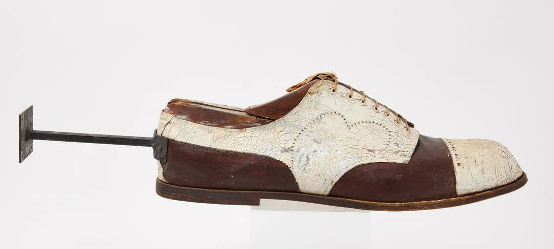 Two Shoe Shine Trade Signs And Shoe Shine Chair Auction