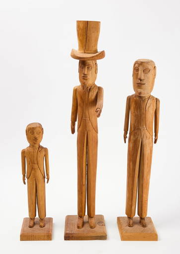 Edgar Tolson Three Carved Figures