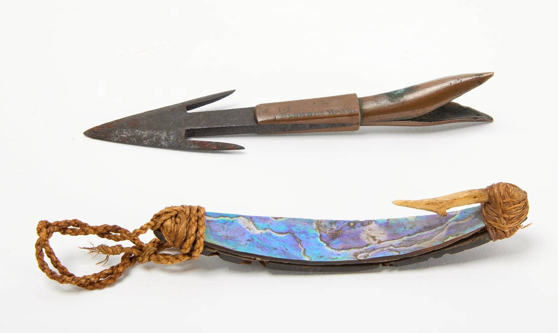 Two Native American Fishing Hooks Auction