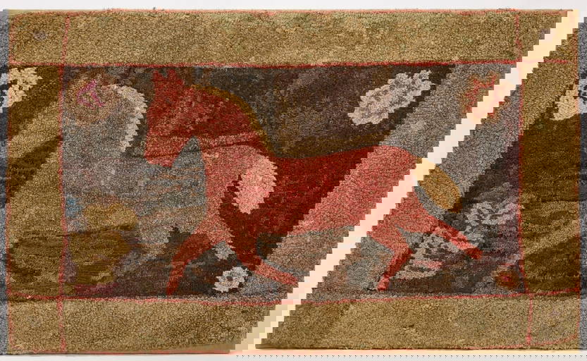 Horse Hooked Rug