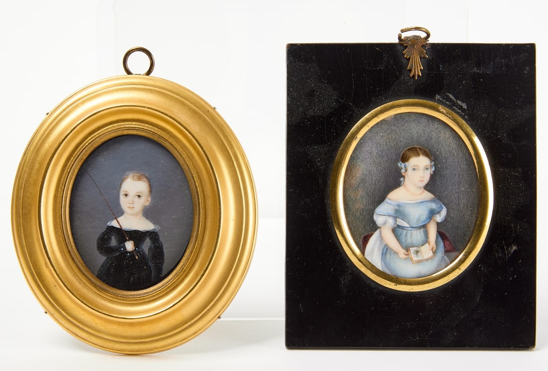 Two Miniature Portraits Of Children Auction