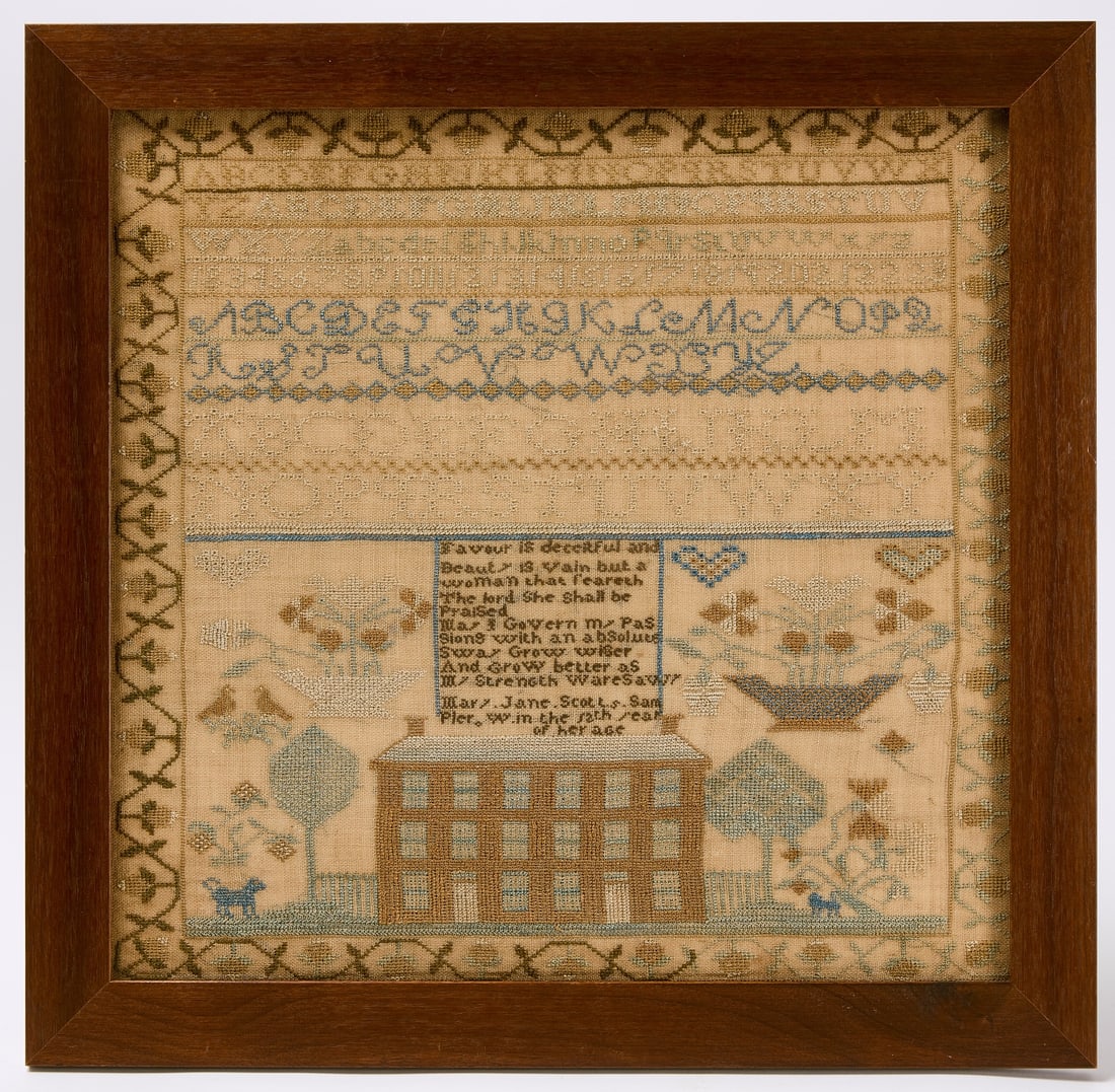 Mary Jane Scott - Needlework Sampler Auction